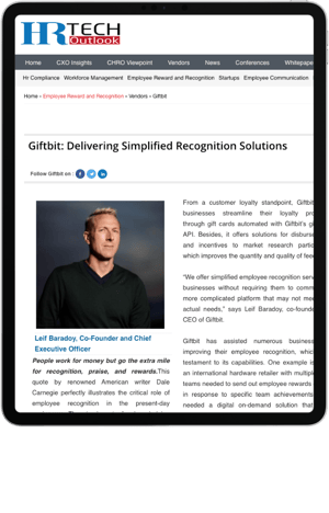 Giftbit Named Top 10 Employee Recognition Solution for 2022